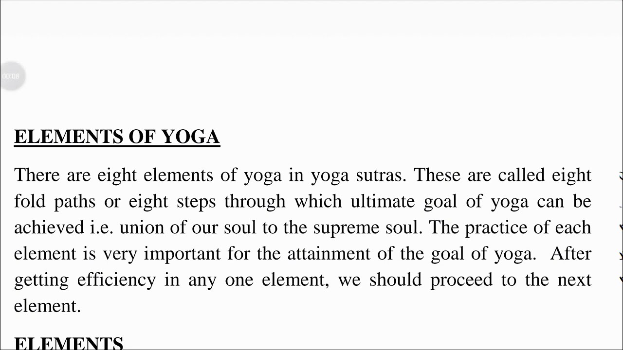 ELEMENTS OF YOGA - YouTube
