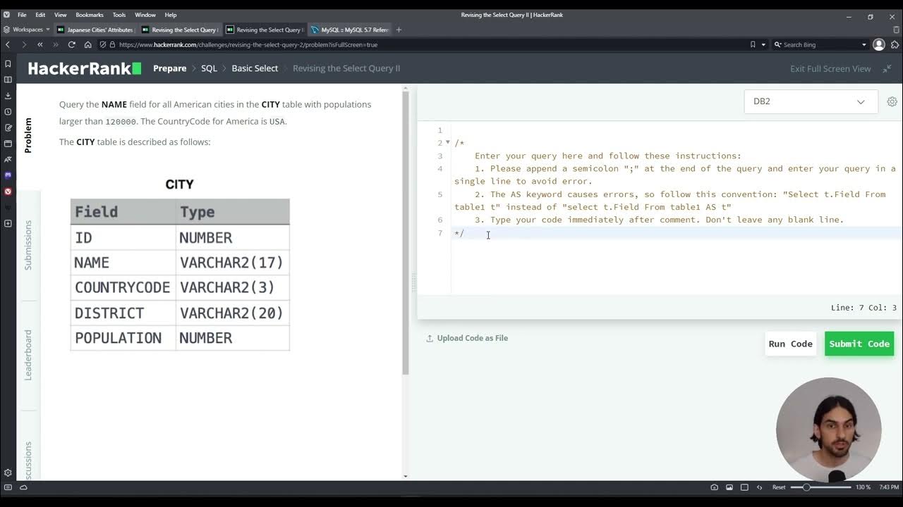 Revising The Select Query Ii Sql Basic Select Hackerrank Solution Youtube