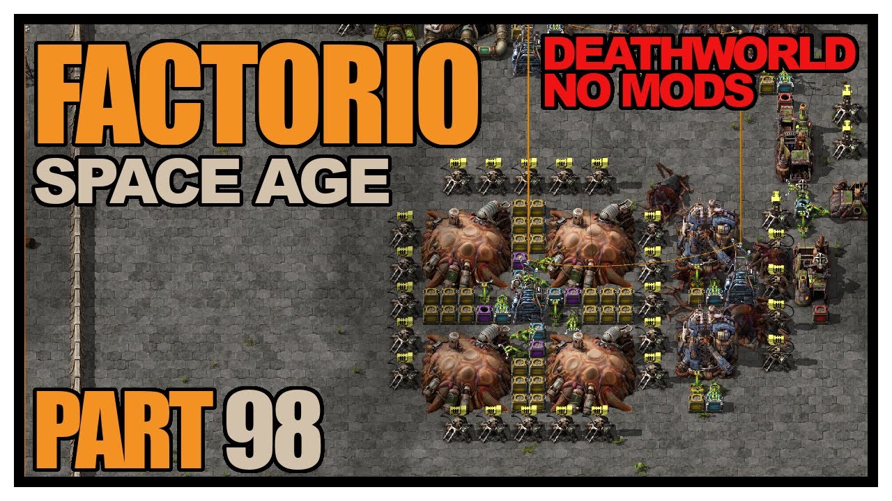 Factorio Space Age - Episode 98 - Captive biter spawners! (Deathworld, no mods) - YouTube