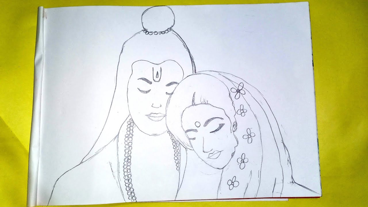 Draw Ram Sita | how to draw Ram | Ramnavami special Drawing easy - YouTube