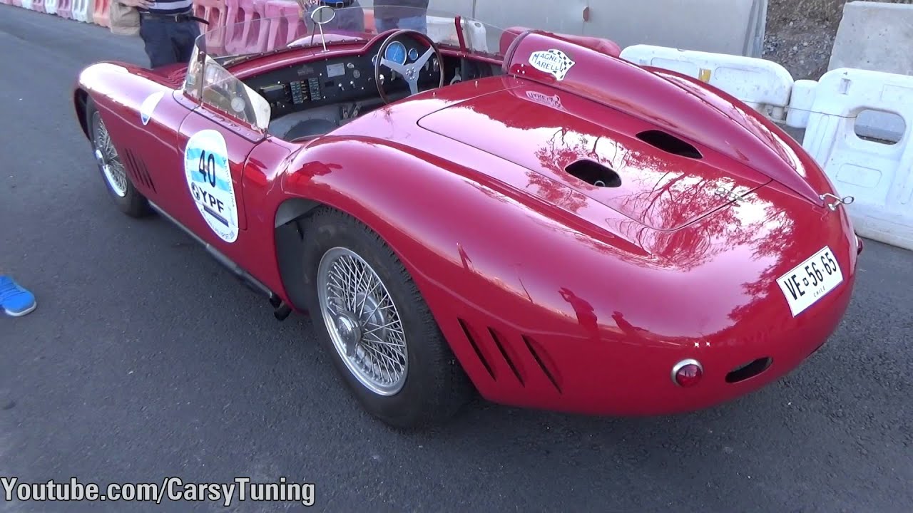 1955 Maserati 300S - Fly By, Engine Bay, Start and Leave - YouTube