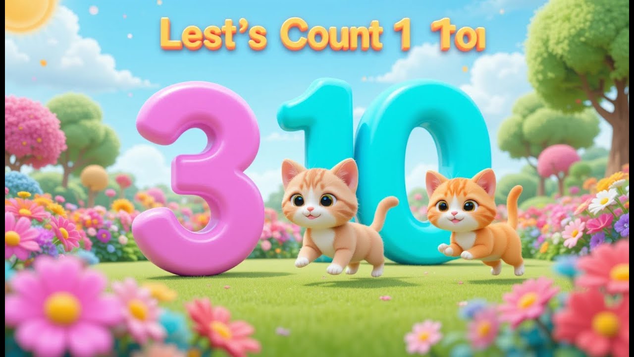 Cat Counting Song | Learn Numbers 1 to 10 with Playful Cats - YouTube