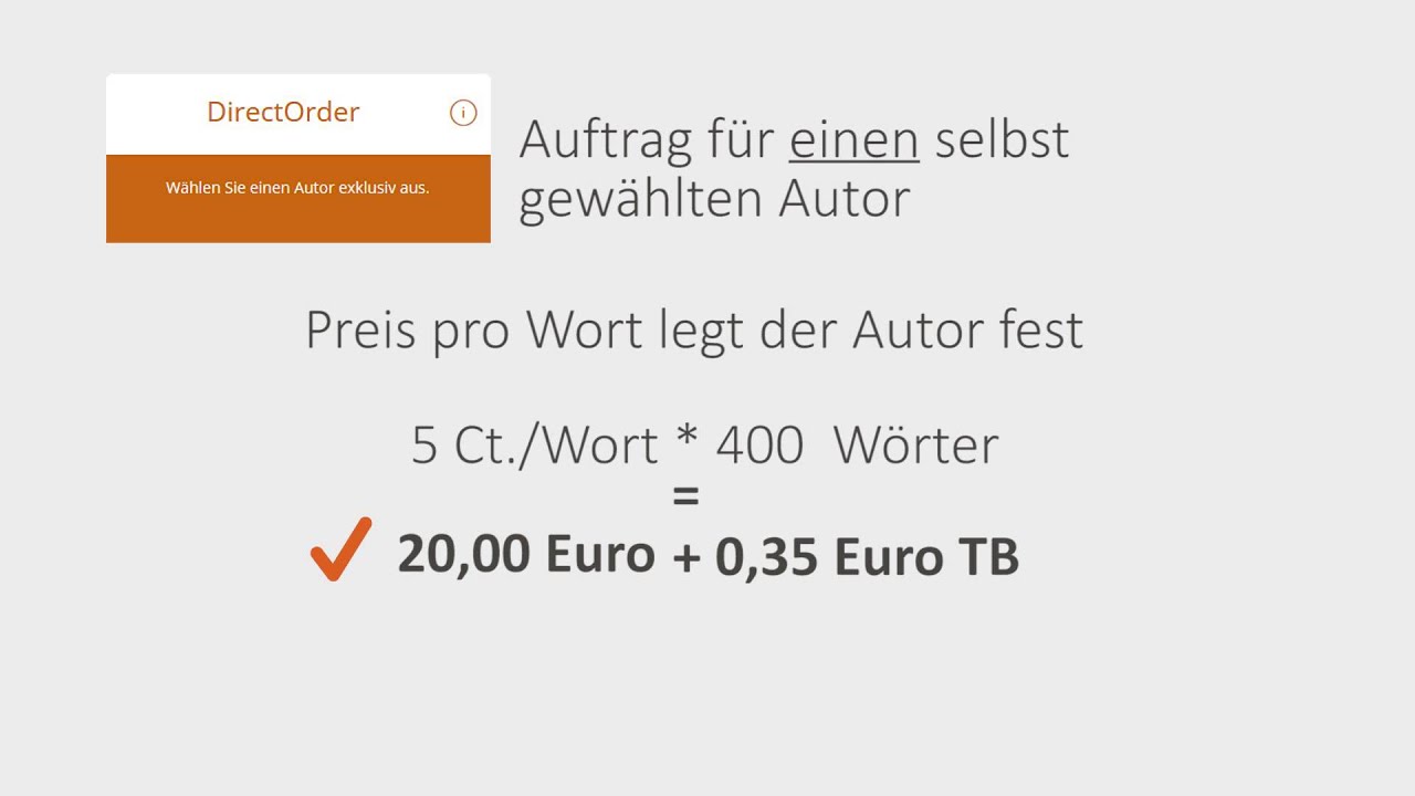 Textbroker Tutorial: DirectOrder - YouTube