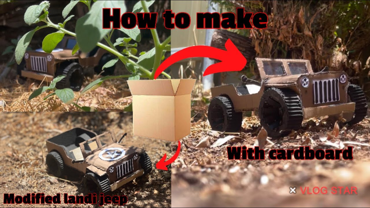 How to make modified landi jeep with cardboard | very easy | sidhu ...