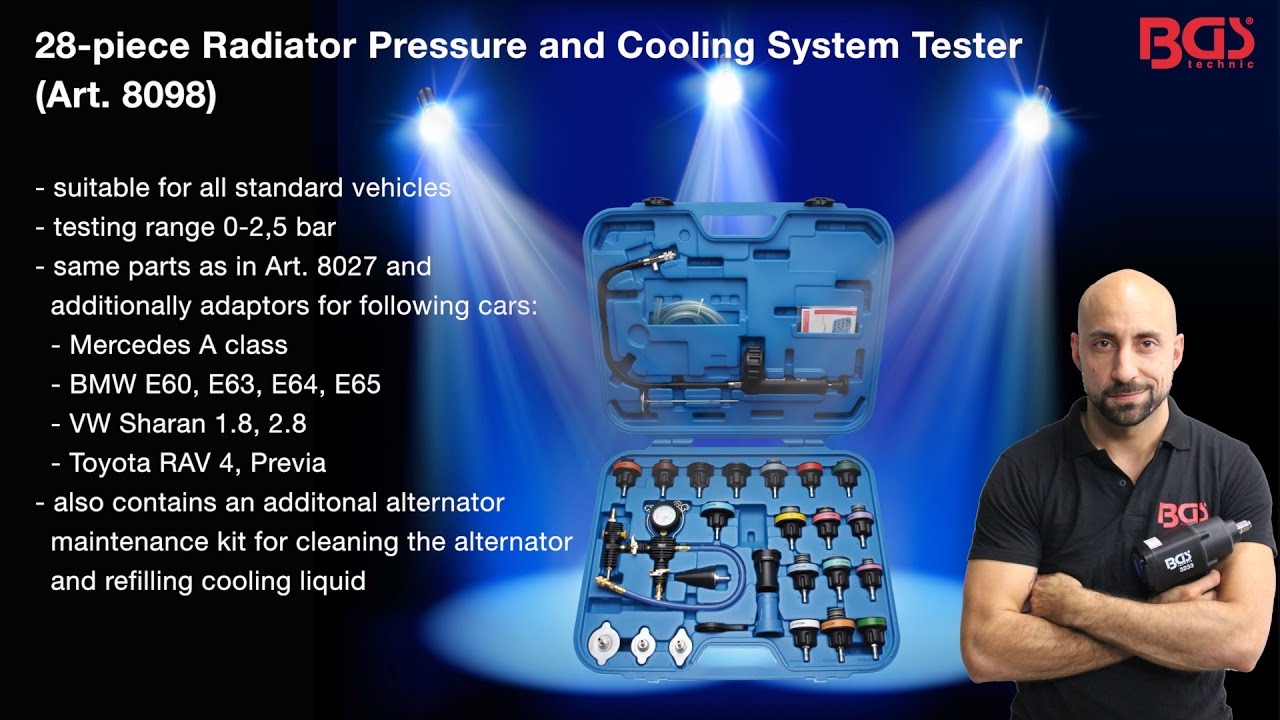 Tutorial: 28-piece Radiator Pressure and Cooling System tester (Item ...