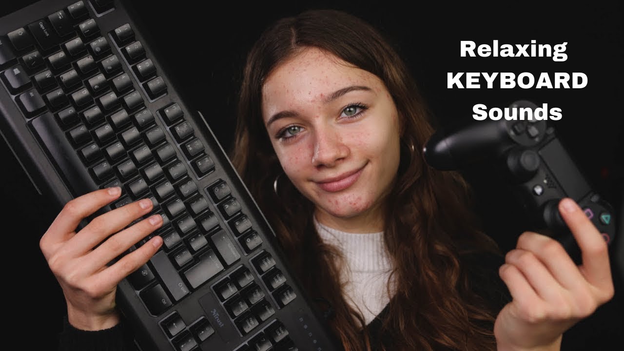ASMR - Relaxing KEYBOARD Sounds (Clicking, typing & touching) - YouTube