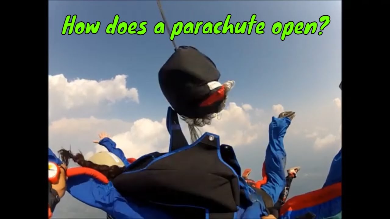 How does a parachute open? #skydiving #slowmotion - YouTube