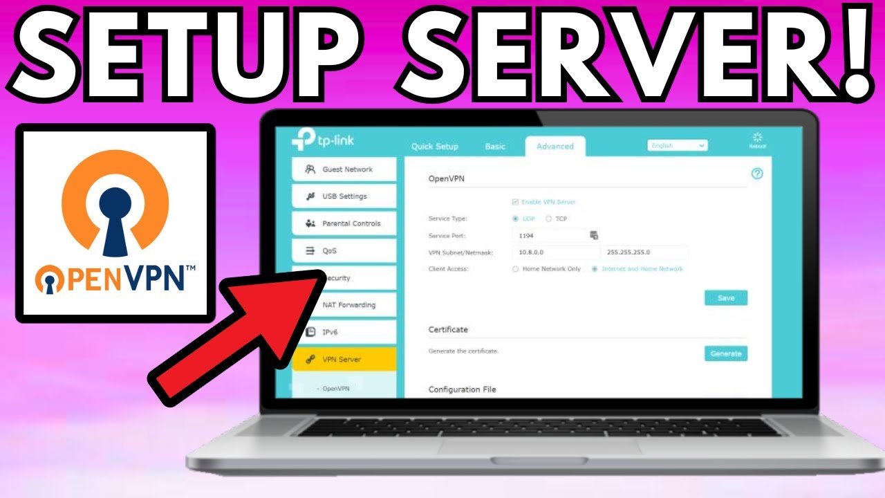 How to Set up OpenVPN Server on TP Link Router - YouTube