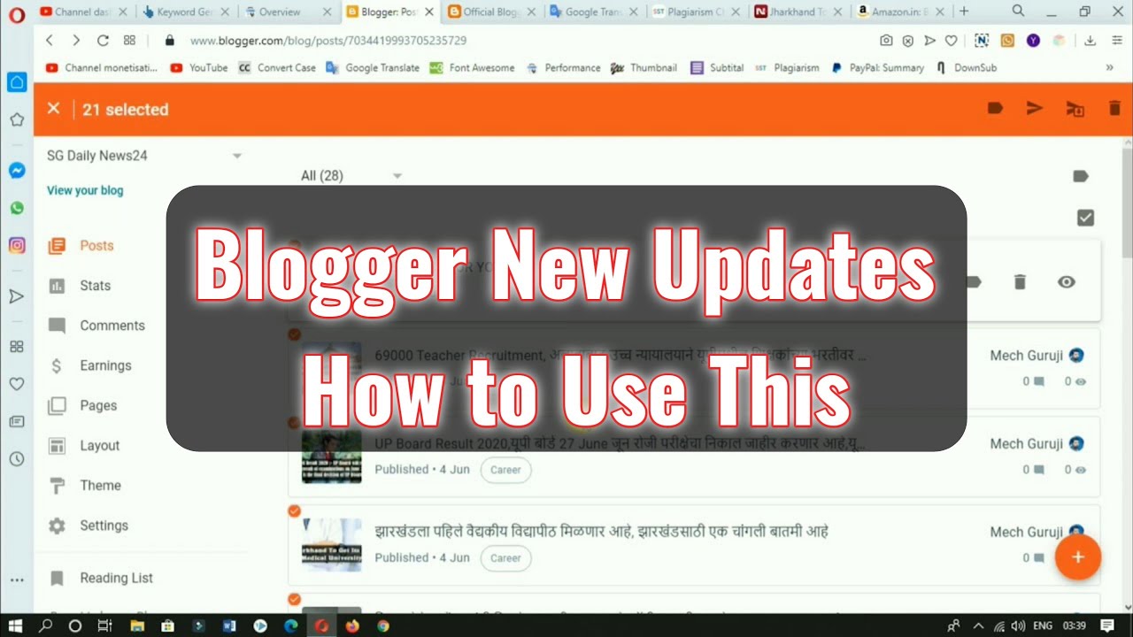 How to Use Blogger New Update June 2020! How to Write a Post - YouTube