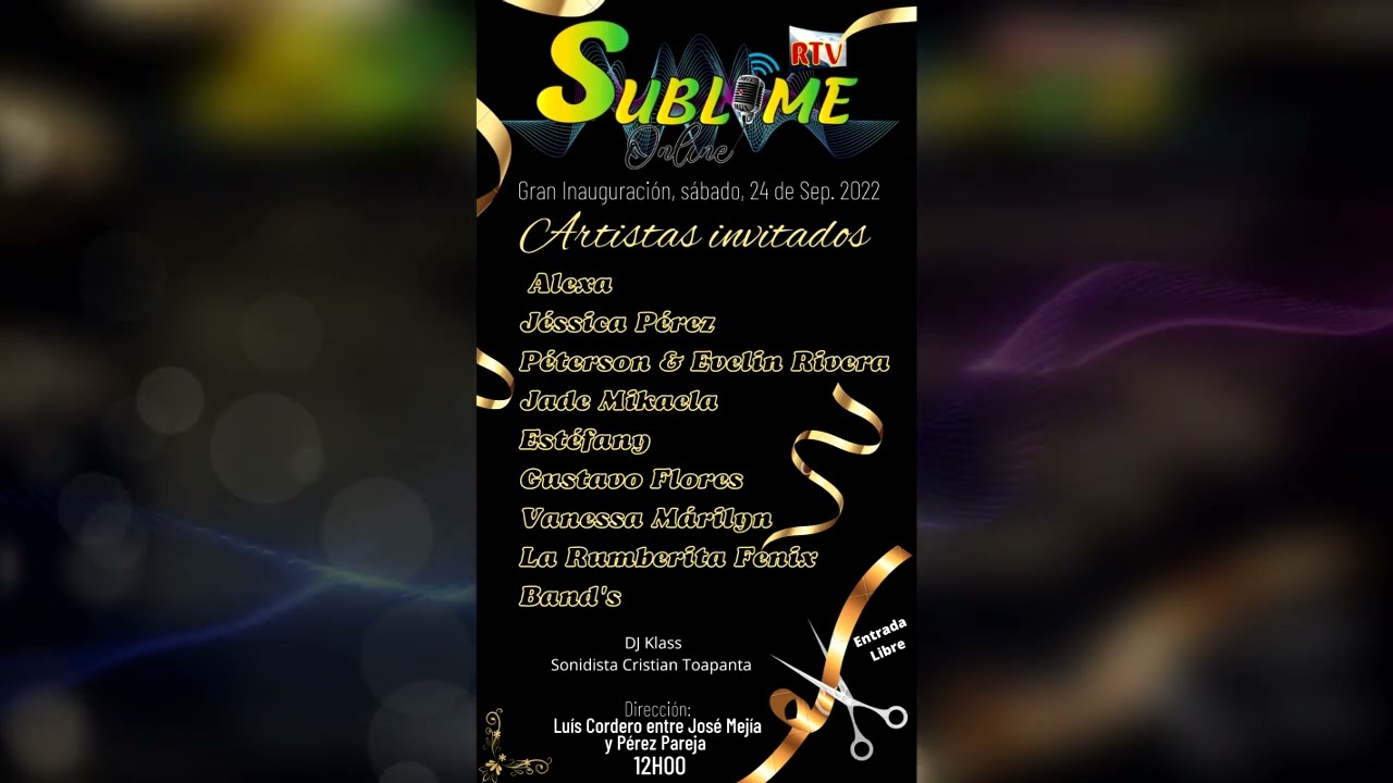 Inauguarción Sublime RTV - YouTube