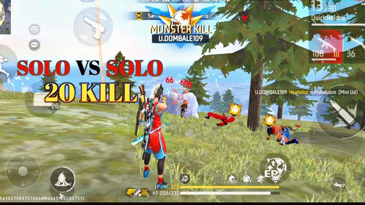 CLASSIC SOLO VS SOLO GAMEPLAY 20 KILLS IN BOOYAH ! || FREE FIRE || - YouTube