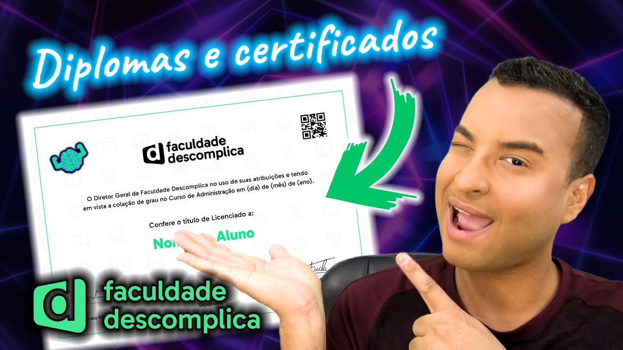 Como são os DIPLOMAS e CERTIFICADOS da Faculdade Descomplica EAD? - YouTube