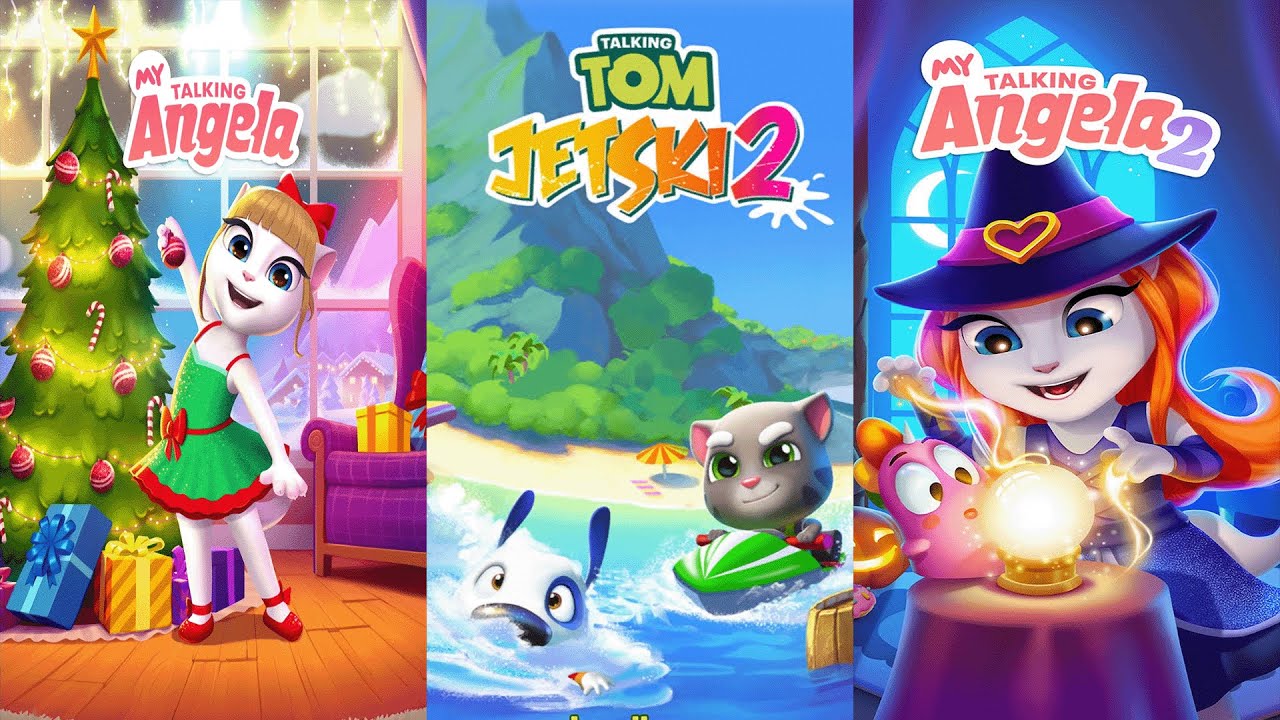 My Talking Angela vs My Talking Angela2 vs Talking Tom Jetski2 |Episode ...