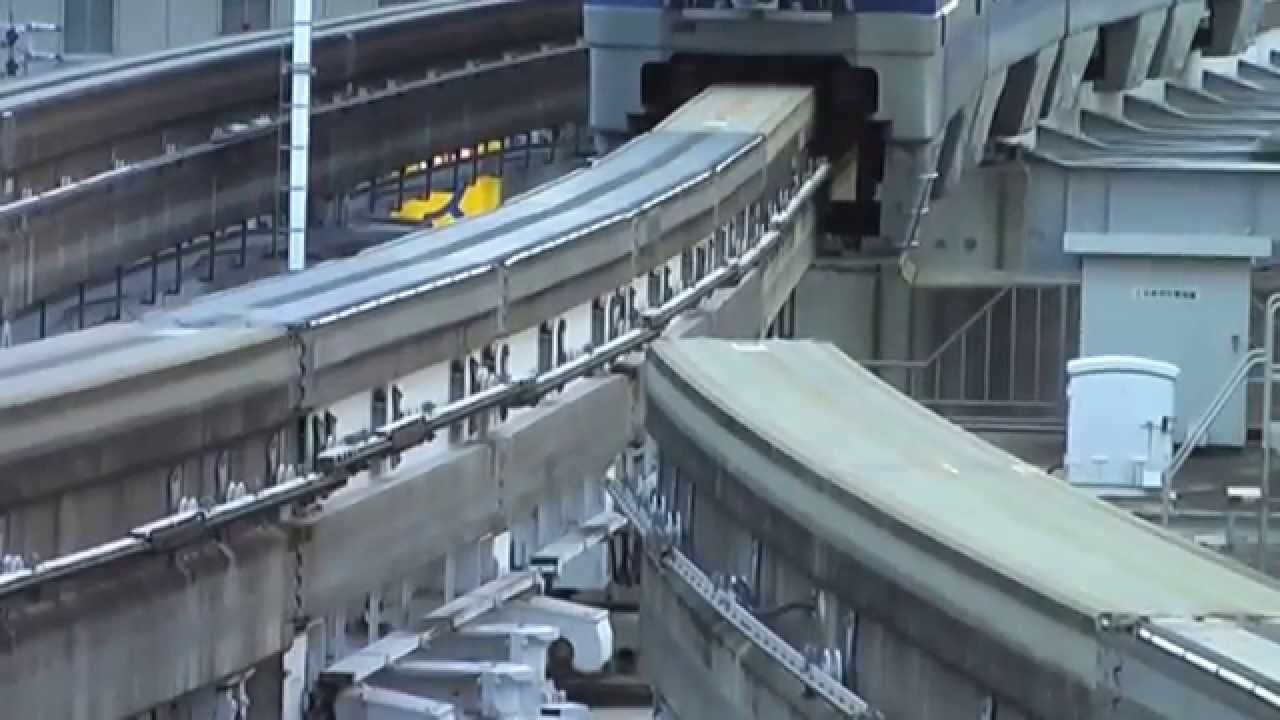 ポイント切り替え 大阪モノレール monorail railroad switch - YouTube