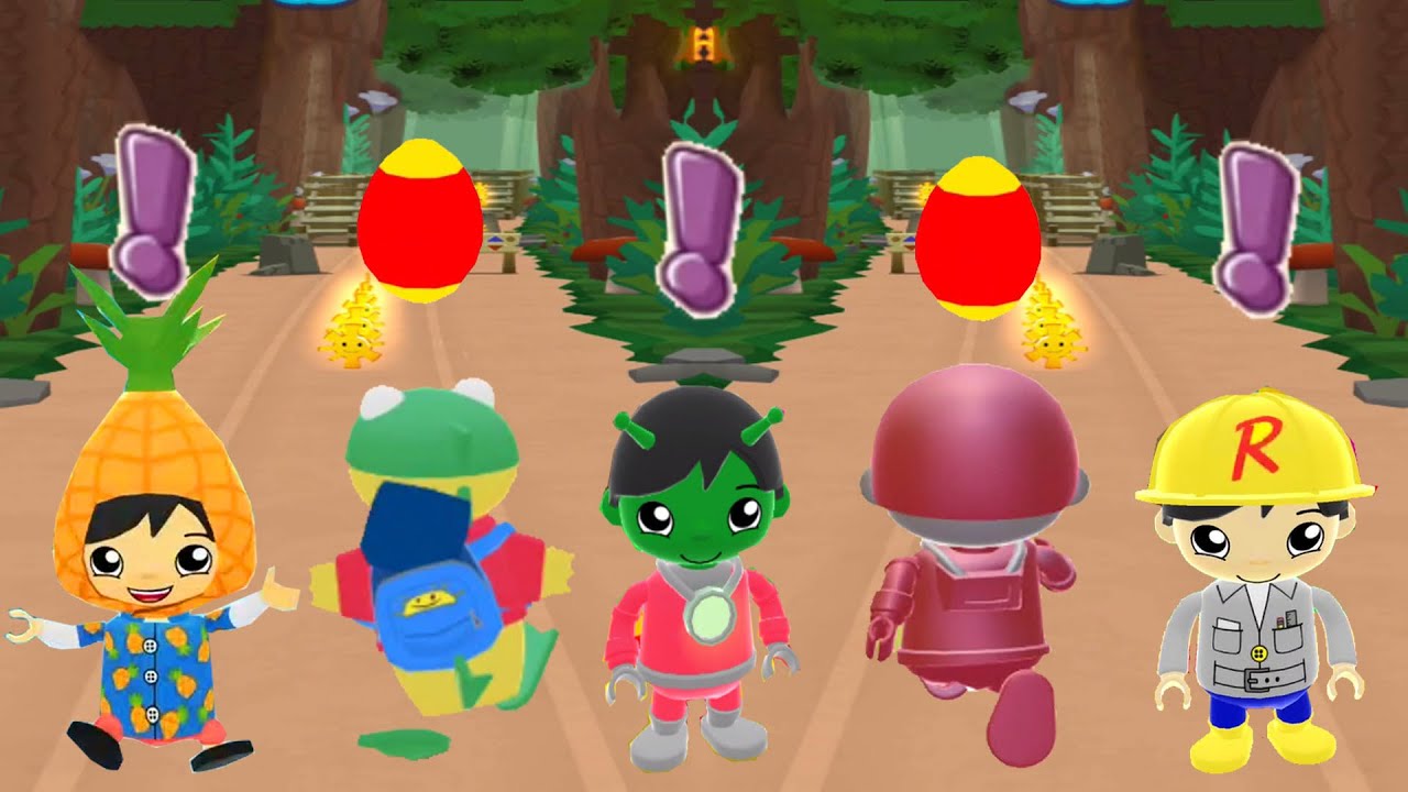 TAG WITH RYAN PINEAPPLE RYAN VS BUILDER RYAN VS GREEN RYGLORB VS TRACK ...