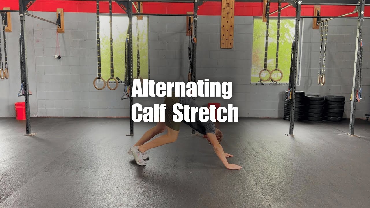 Alternating Down-Dog Calf Stretch - YouTube