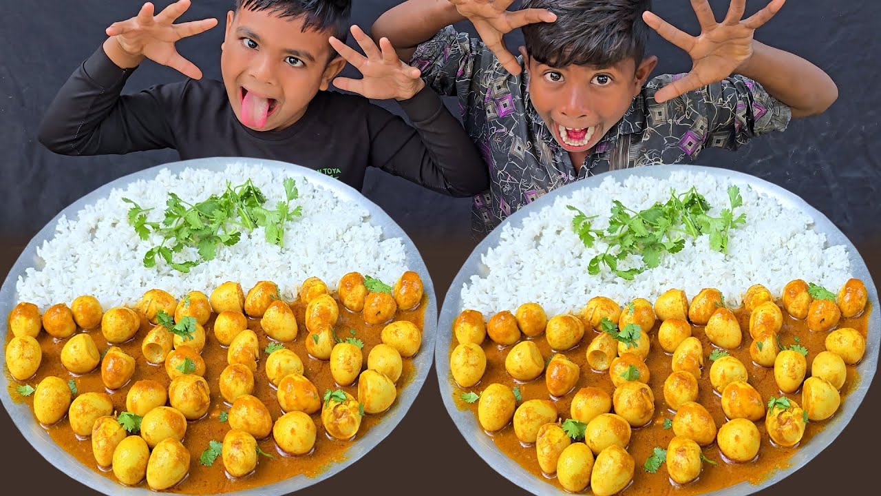 Quail Egg Curry with Rice Eating Challenge || Eating Competition - YouTube