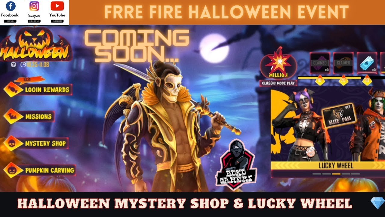 Upcoming Free Fire Halloween Event | Halloween Mystery Shop & Lucky ...
