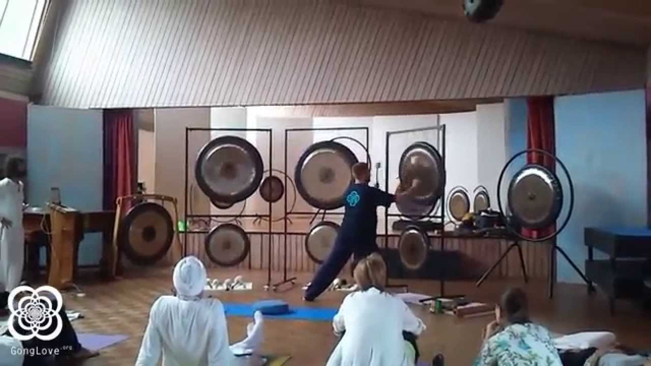 GongLove Playing Multiple Gongs Demonstration - YouTube