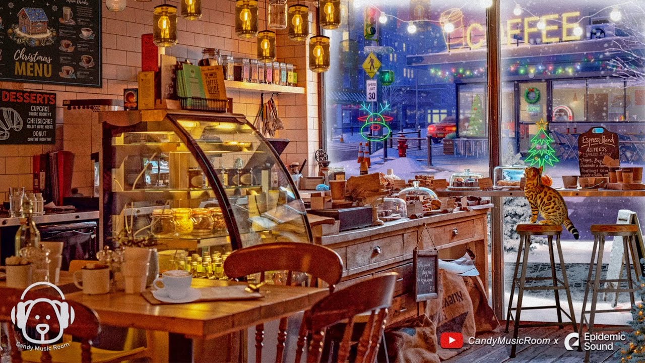 Warm & Cozy Cafe Ambient, Relaxing Coffee Shop Playlist, Jazz BGM, Cafe Music, Coffee Shop ASMR ...
