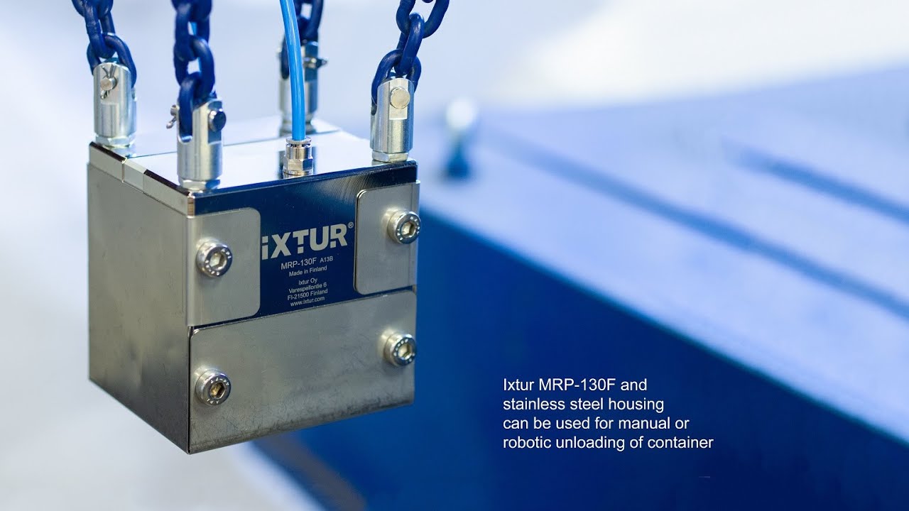 Robotic Bin Unloading - Ixtur MRP-130F Pneumatic Magnet - YouTube