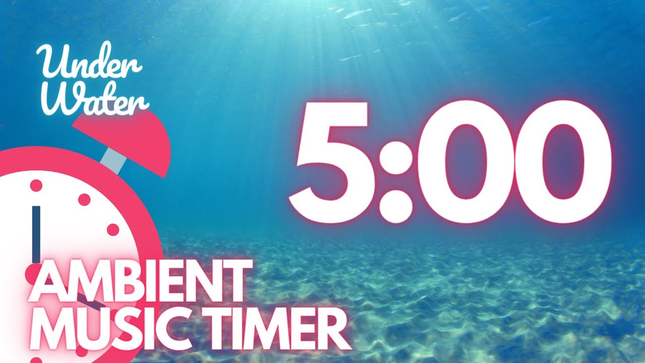 5 Minute Countdown Timer with Calming Music 🐟 Underwater Ambience ...