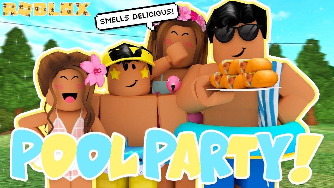 WE HAD A POOL PARTY! *RILEY ALMOST DROWNED* Roblox Bloxburg Roleplay ...