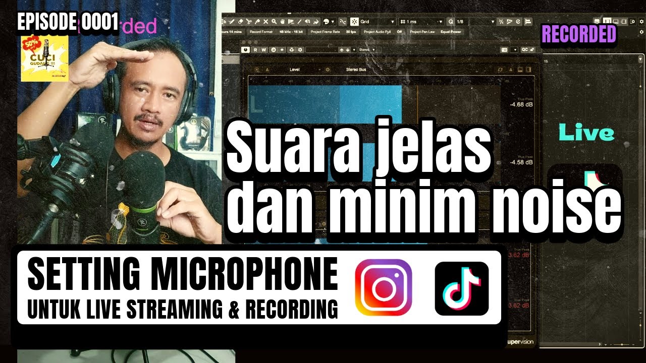 Cara setting microphone untuk live & recording suara keras dan minimal ...