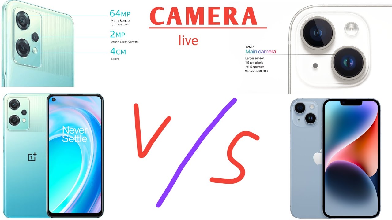 📸 Apple iphone Blue 14 V's OnePlus Nord CE 2 Lite 5G | Camera Quality ...