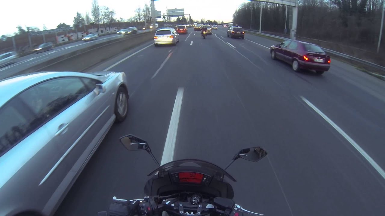 Autoroute A15 Cergy - ER6-F Kawasaki - YouTube