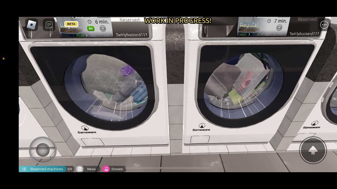 Roblox playing washing machine game - YouTube