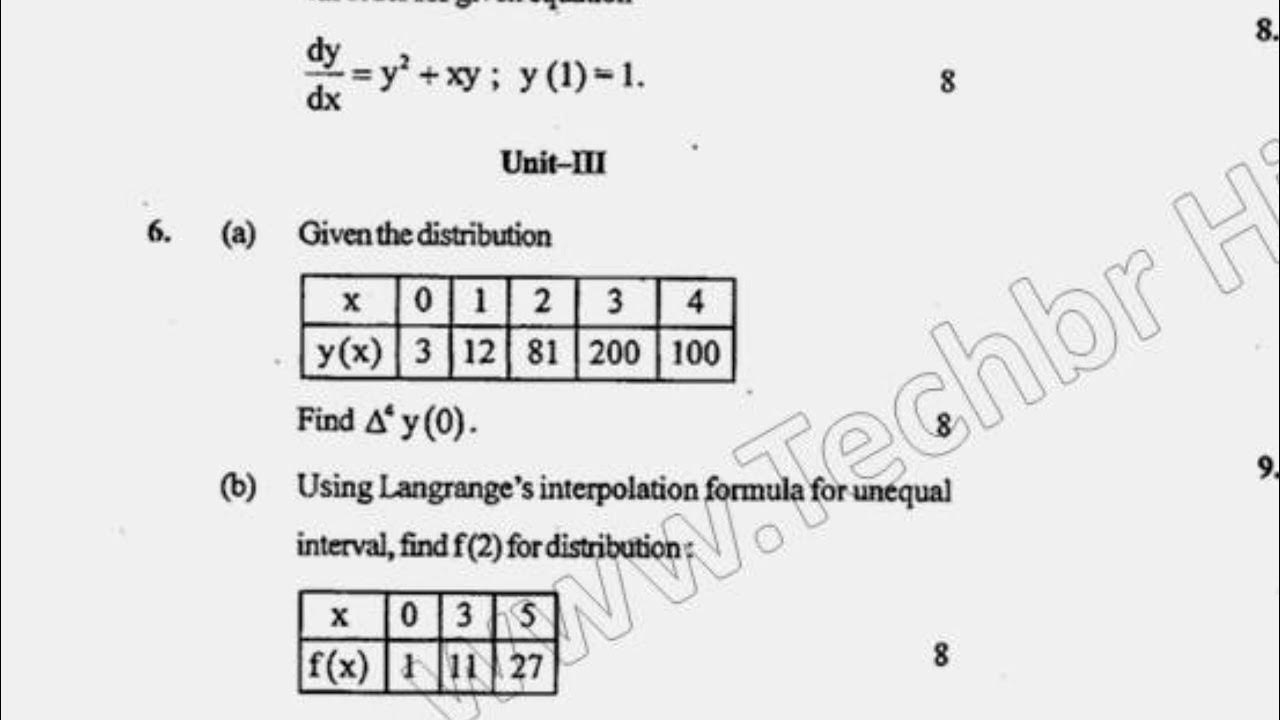 2019 KUK BCA 3rd Sem Computer Oriented Numerical Methods Question Paper - YouTube