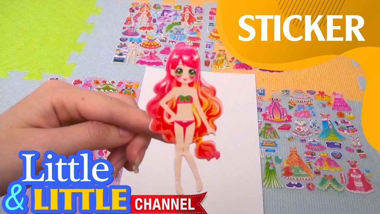 👒👑DÁN STICKER👢👗| HÌNH DÁN NỔI BÚP BÊ CÔNG CHÚA DẠ HỘI DỄ THƯƠNG| BỘ SƯU ...