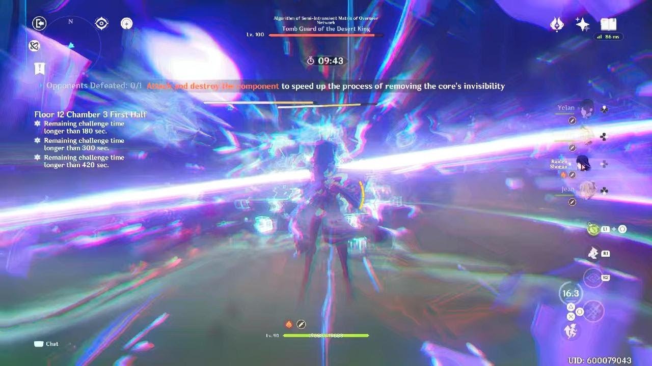 Genshin Impact abyss floor 12-3 ver 3.4 sunfire jean - Hyperbloom yae ...