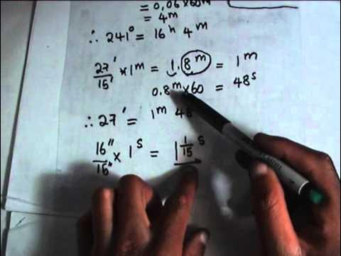 Examples Time and Angle Conversions - YouTube