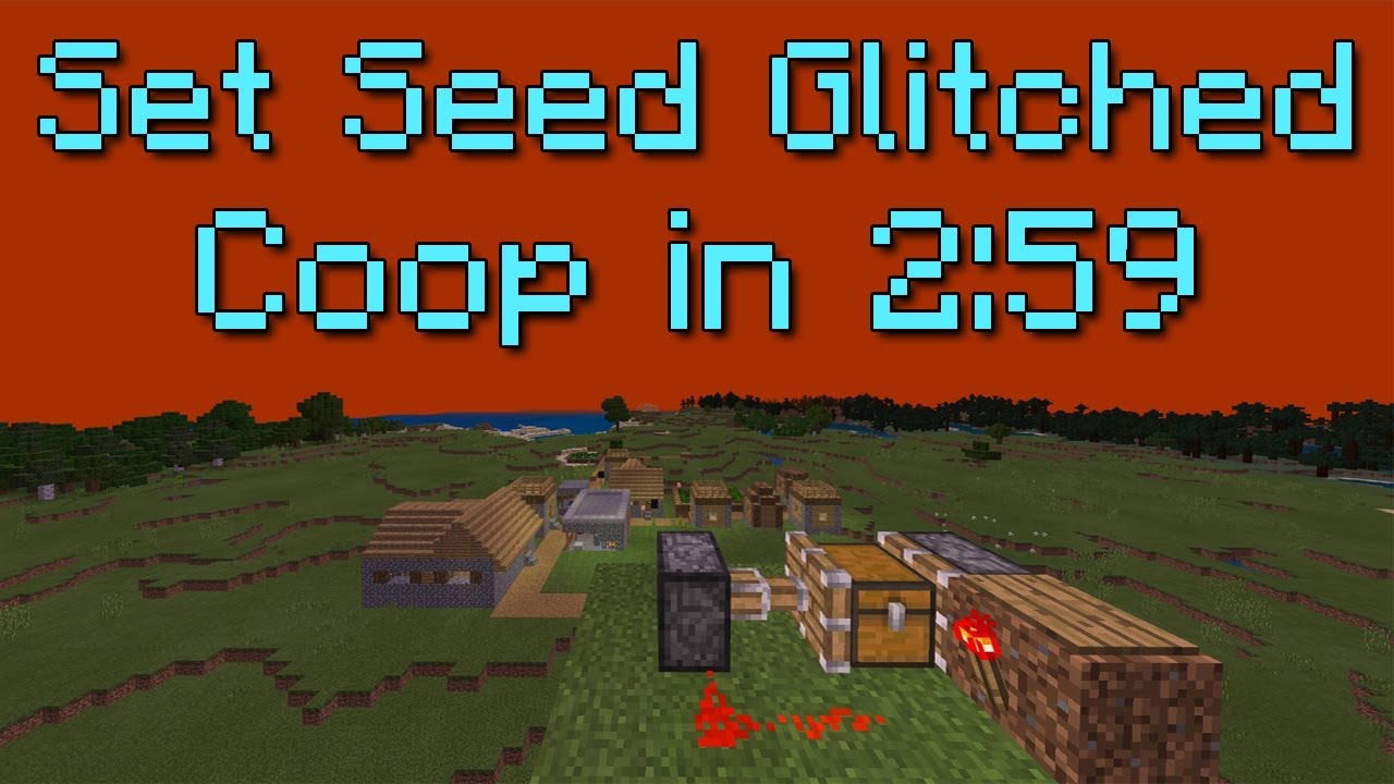 [WR] Minecraft Bedrock | Coop Set Seed Glitched in 2:59 - YouTube
