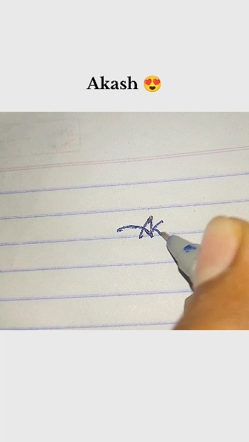 Akash l Normal signature l Govind calligraphy #shorts - YouTube