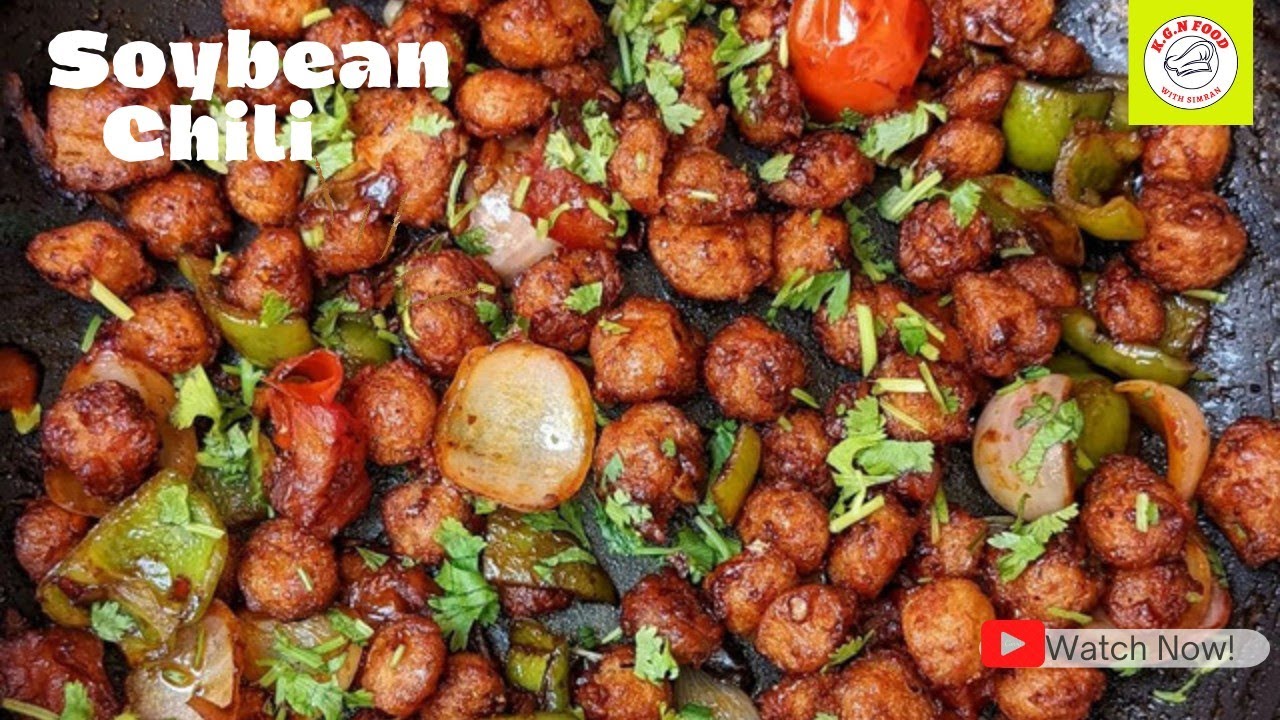 SOYBEAN CHILL || EASY SOYBEAN CHILL RESTURANT STYLE RECIPE || SPICY ...
