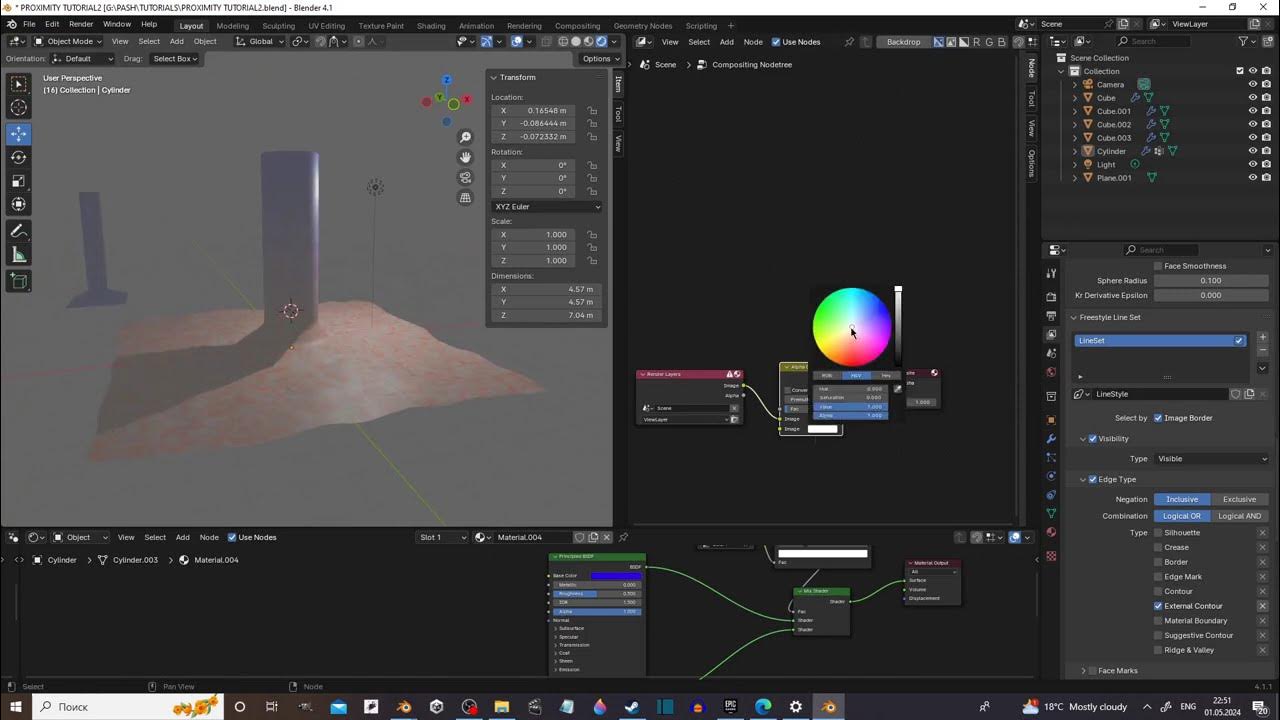 Blender 4.1 Tutorial - How to Use Compositor in real time // Easy Volumetric Fog, mist, smoke ...