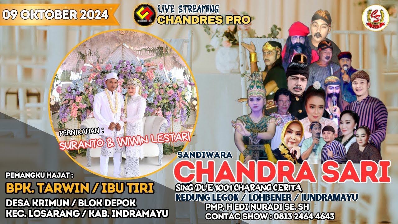 🔴Live Malam Chandra Sari l Hajatnya Bpk. Tarwin - Ibu Tiri l Rabu 09-10 ...