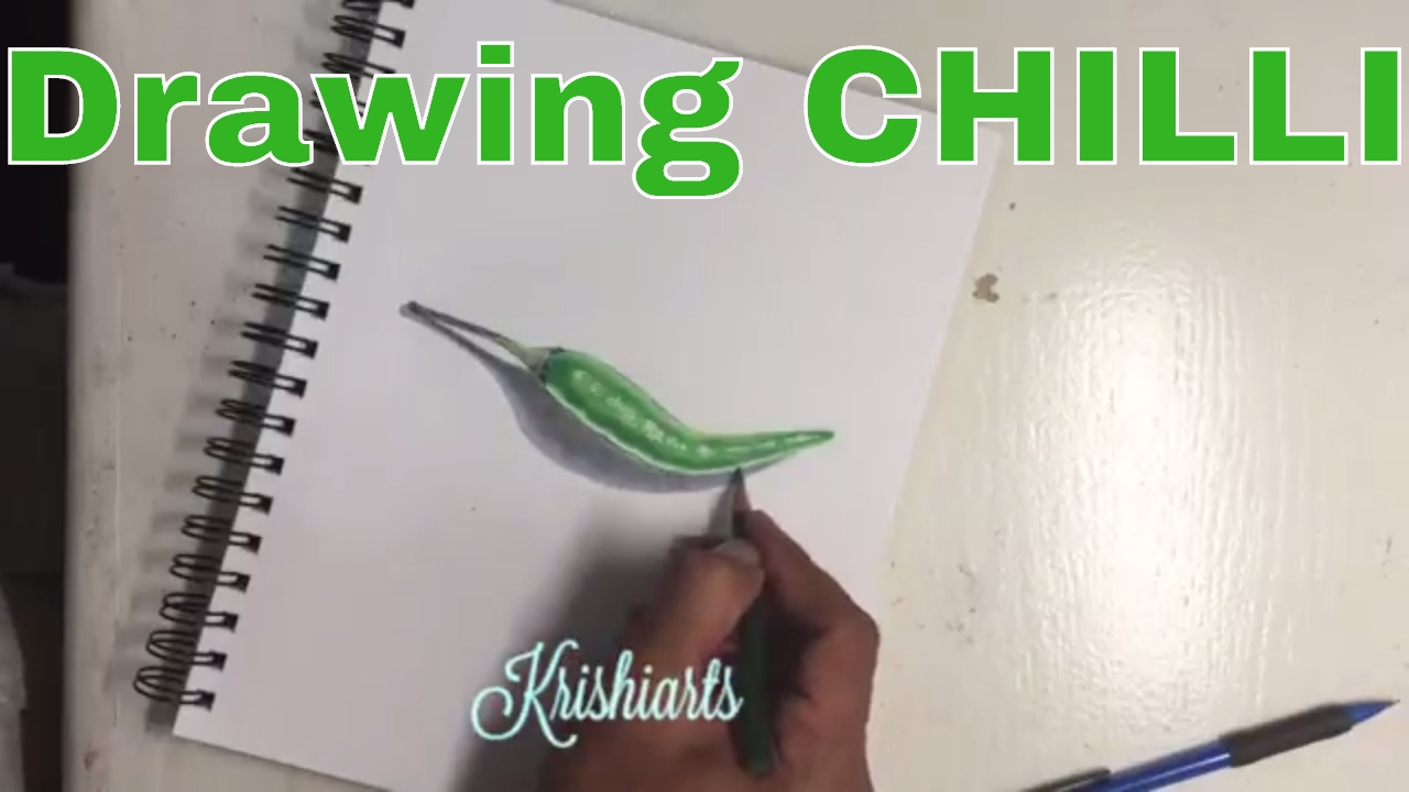 Drawing Chilli: How to draw 3D art - YouTube