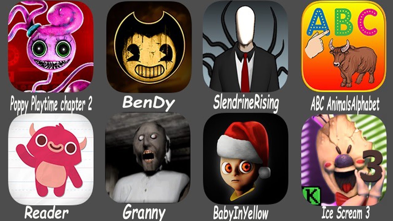 Poppy Playtime Ch2,Bendy,Slender Rising,ABC Alphabet,Granny,The Baby In ...