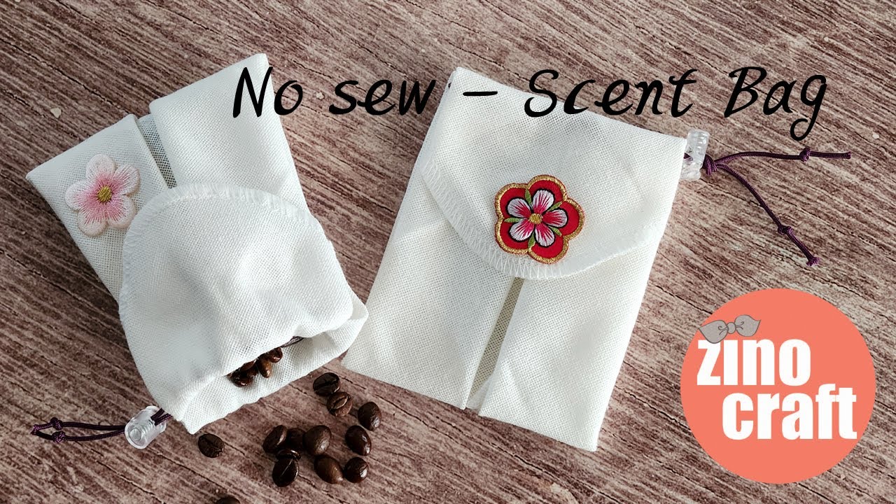 Making Pouch Without Sewing : Scent Bag : Easy So Making : DIY : 바느질 없이 ...