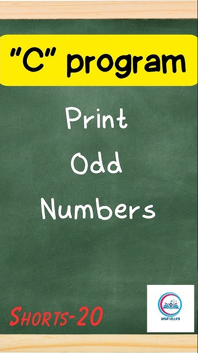 c programming practical print odd numbers #shorts #cprogramming #coding - YouTube