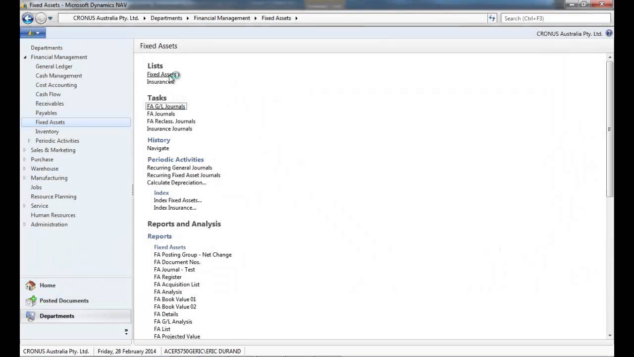 How to use Dynamics NAV to dispose a fixed asset - YouTube
