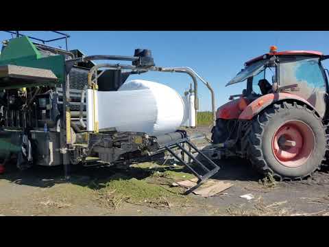 Baling Wrapping Hemp Harvest 2020 - YouTube