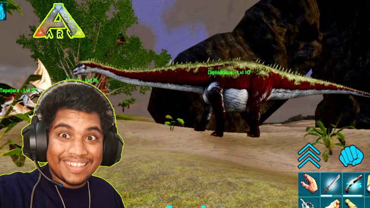 How To Tame Diplodocus In Ark Survival Evolved Mobile - YouTube