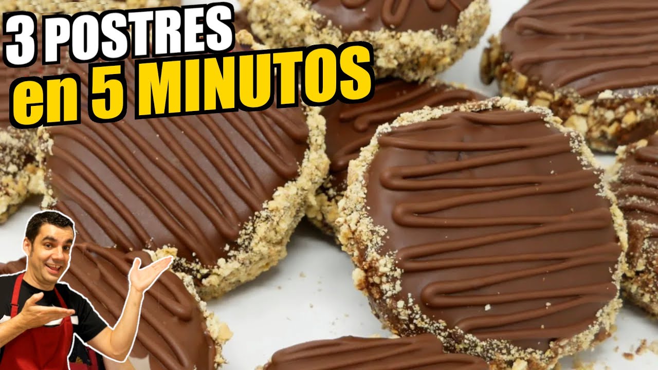 3 POSTRES CASEROS en 5 minutos que te sorprenderán🎂🍯 | Golosolandia - YouTube
