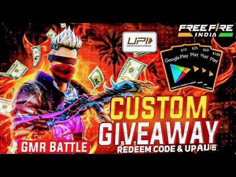 Free Fire Free Redeem Code Giveaway🤑🤑|| Gmr Battle || Live Giveaway ||# ...