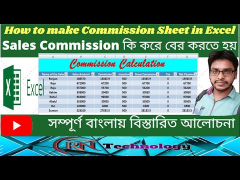 How to make Commission Sheet in Excel | Sales Commission Formula in ...